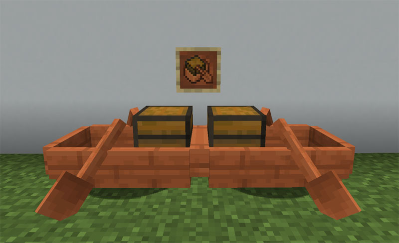 【マイクラ(JE)】チェスト付きのアカシアのボートの入手方法と使い道を解説（あかまつんのマインクラフト）｜あかまつんのマインクラフト